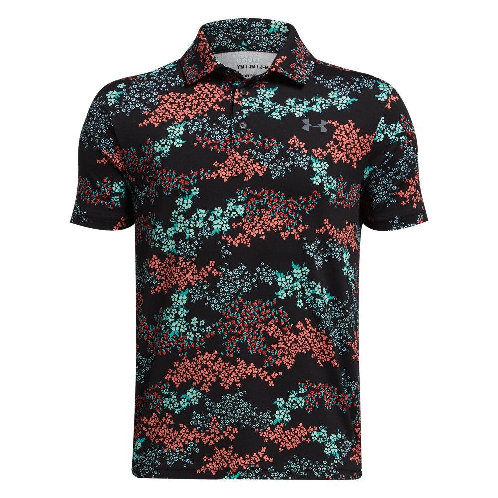 Boy s Playoff Printed Short Sleeve Polo UNDER ARMOUR Shirts Polos Juniors Golf Town Limited
